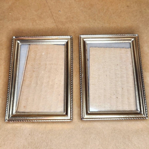 Accents | Vintage Mcm Pair Of 2 Brass Ornate Standing Easel Picture ...